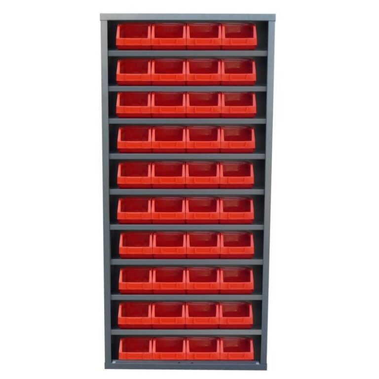 Armoire à bacs sans portes - Rouge / 40 x 4L | Prix & Devis